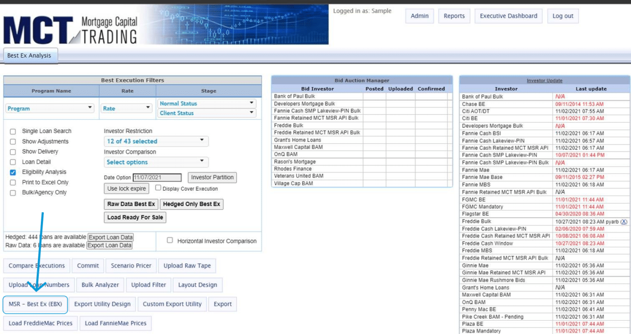 MCT’s Enhanced-Best-Execution (EBX) Tool for MSR Portfolio Managers